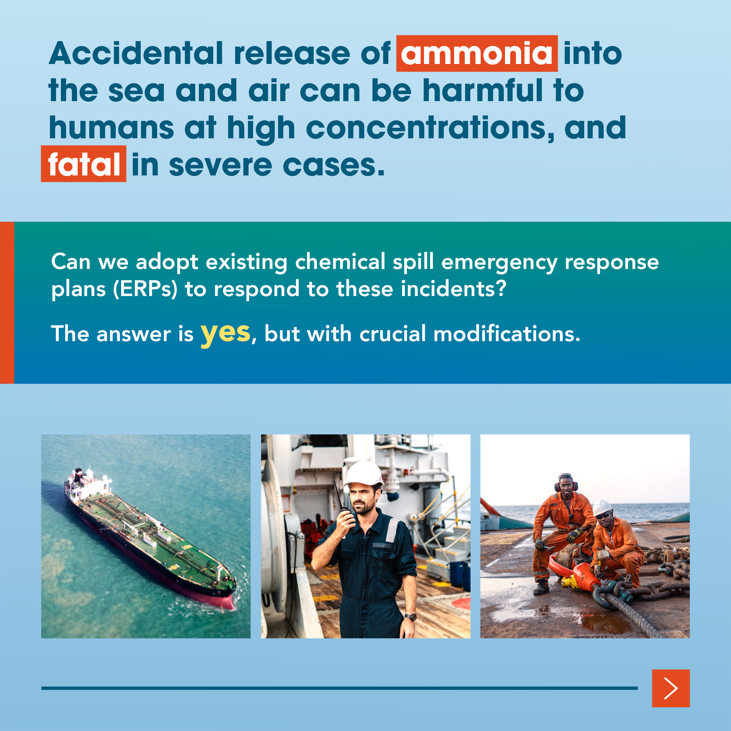 How do we respond to an ammonia release at sea? - GCMD