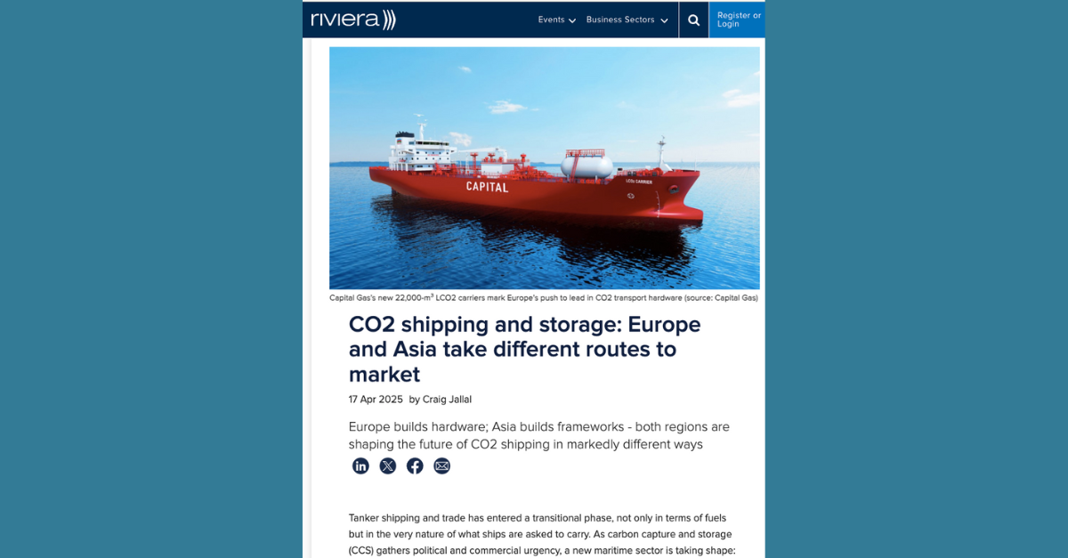 Riviera Maritime Media - CO2 shipping and storage: Europe and Asia take ...